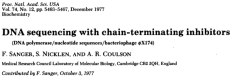 Chapter 20: Gilbert and Sanger Invent Methods for Sequencing DNA