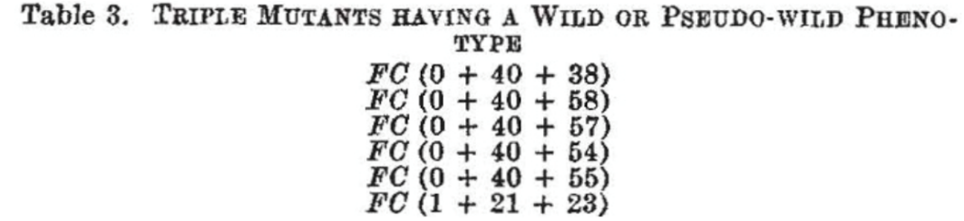 Tripel Mutation Table